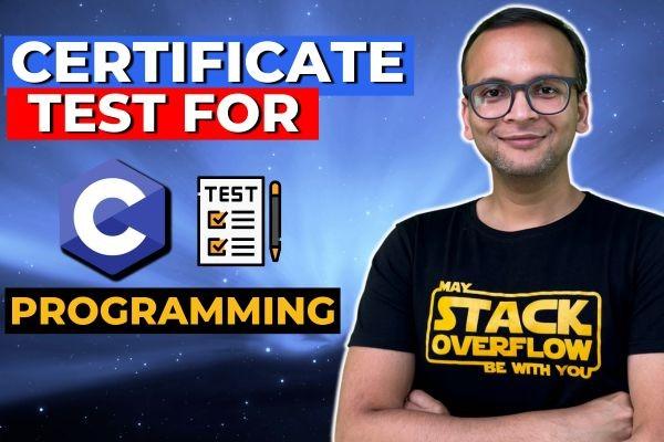 C Programming Certification Test - YouTube course C Programming Certification Test - YouTube course